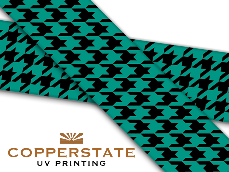Houndstooth - Teal/Black – Copper State UV Printing