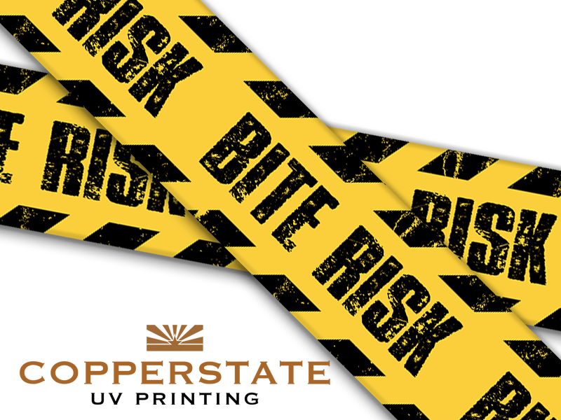 Caution Tape - Bite Risk Black – Copper State UV Printing
